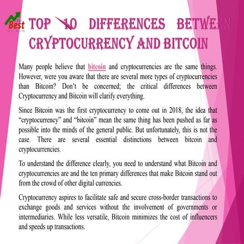 Top 10 Differences between Cryptocurrency and Bitcoin.pdf