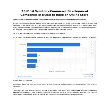 Top 10 Ecommerce Development Companies In Dubai Uae 2021 Pdf