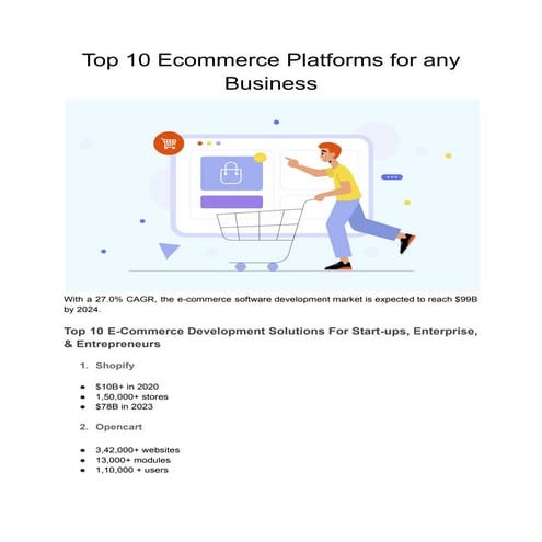 Top 10 ecommerce platforms for any business | PDF