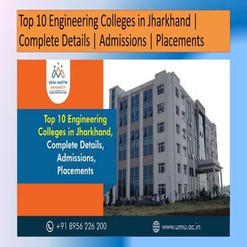 Top 10 Engineering Colleges In Jharkhand Details Admissions Placements