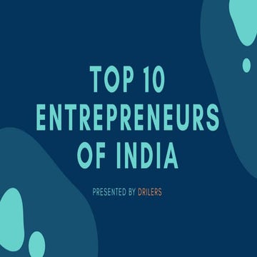 Top 10 entrepreneurs of india | PPT