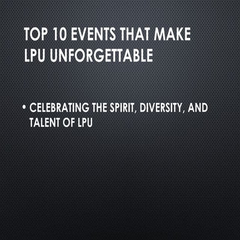 Top_10_Events_LPU.pptx.................. | PPTX