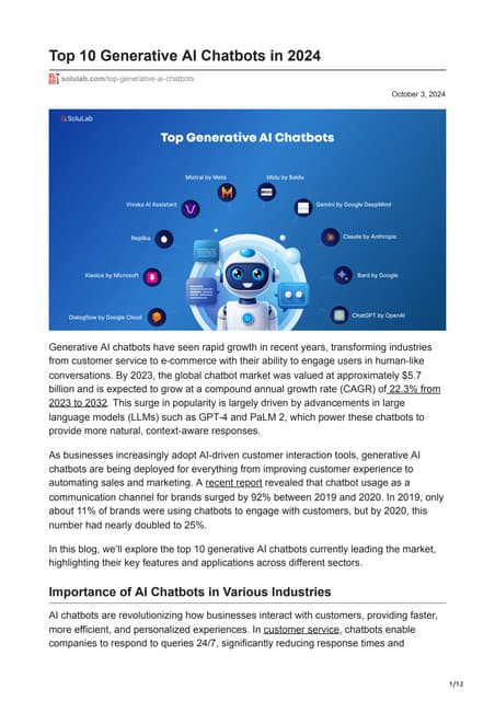 How AI-Chatbots Are Transforming Communication | PPT