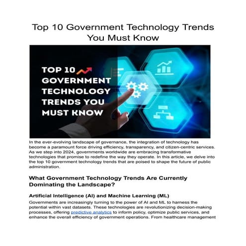 Top 10 Government Technology Trends You Must Know.pdf | Internet ...