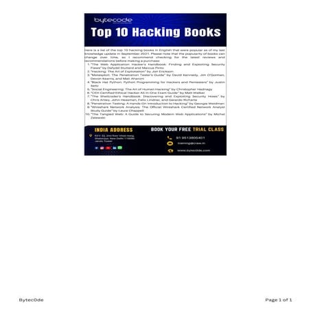 Top 10 Hacking Books Pdf
