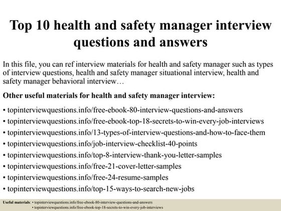 17 most important questions to ask about health and safety in the ...