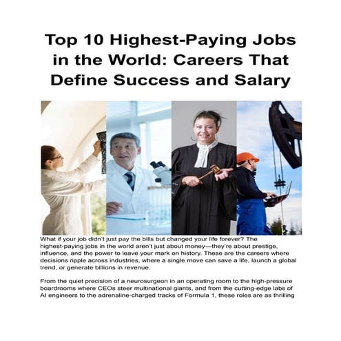 Top 10 Highest-Paying Jobs in the World_ Careers That Define Success ...