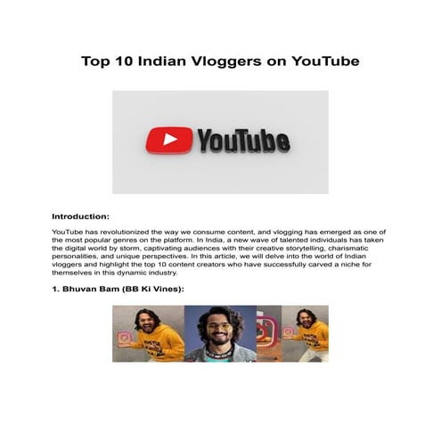 Top 10 Indian Vloggers on YouTube.pdf