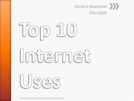 Uses of internet | PPT