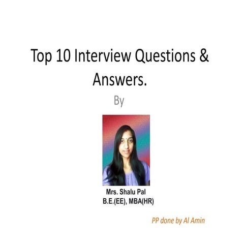 Top 10 interview questions & answers | PPSX