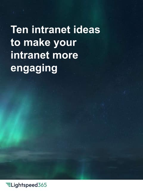 Top 10 sharepoint intranet examples for 2024 | PDF