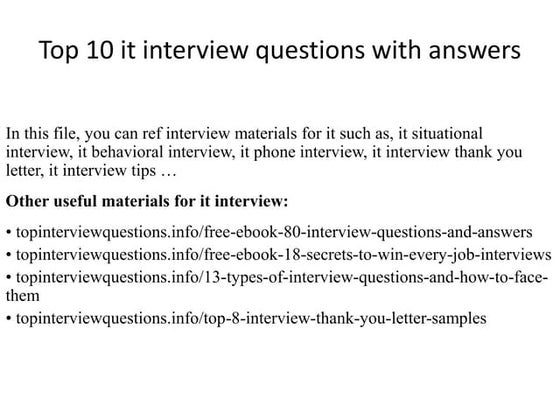 Top 10 municipal interview questions with answers | PPTX | Resume ...