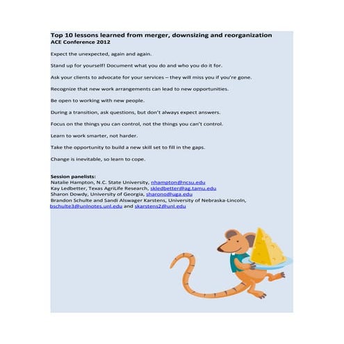 Top 10 lessons | DOC