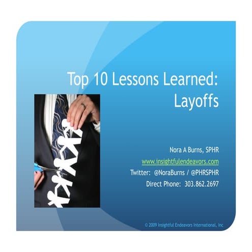 Top 10 Lessons Learned : Layoffs | PDF