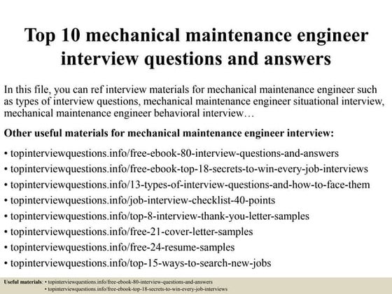 Top 10 rotating equipment engineer interview questions and answers ...