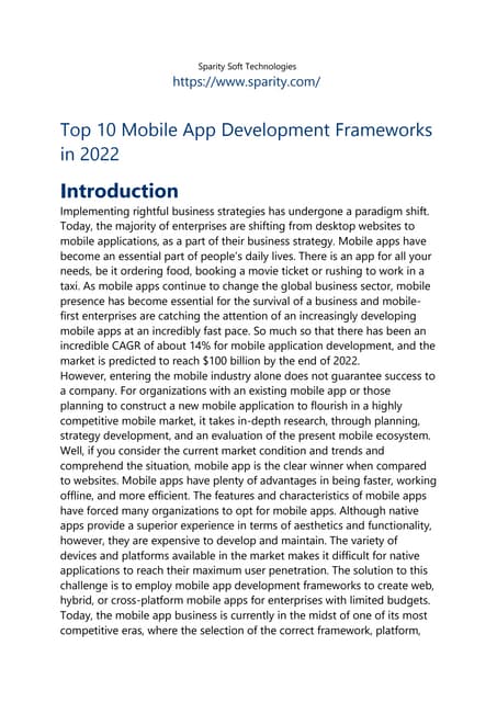 Quick Guide To Mobile App Development_ Web vs. Native vs. Hybrid | PDF