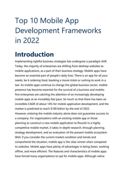 Mobile App Development Guide