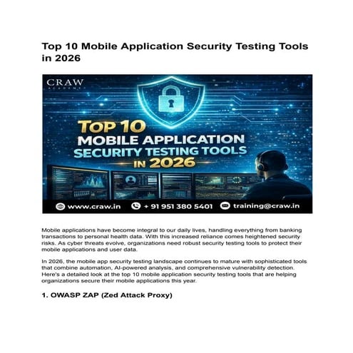 Top 10 Mobile Hacking Tools – 2025 Edition | PPTX