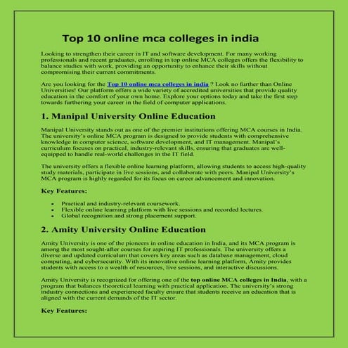 Top 10 online mca colleges in india..pdf