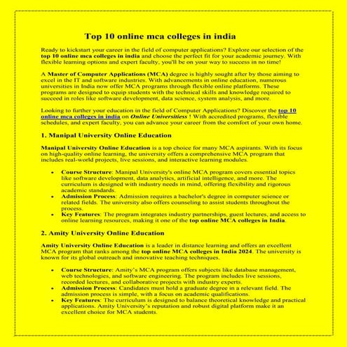 Top 10 online mca colleges in india .pdf