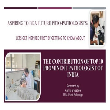 Top 10 plant pathologist of India | PPTX