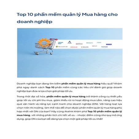 Top 10 phần mềm quản lý Mua hàng cho doanh nghiệp_Atalink | PDF
