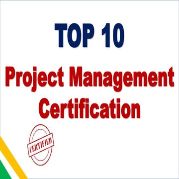 Top 10 project management certification | PPT