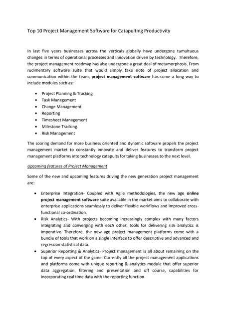 10 Best Construction Project Management Software For 2024 | PDF | Computer Software and ...