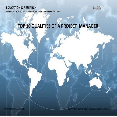 Top 10 qualities of a project manager | PPT