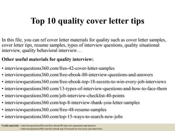 Top 10 teacher cover letter tips | PPT