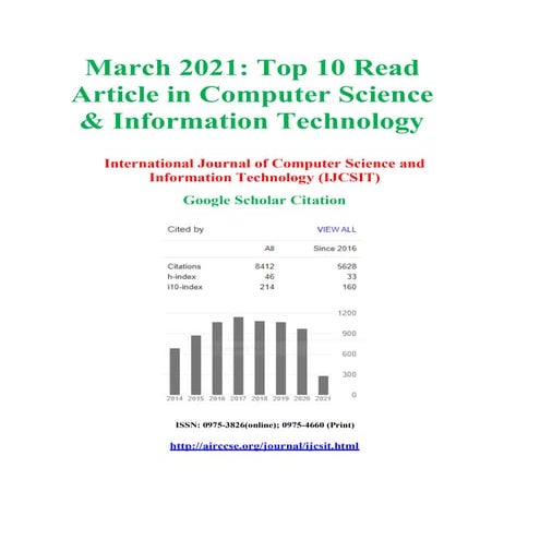 March 2021: Top 10 Read Article in Computer Science & Information ...