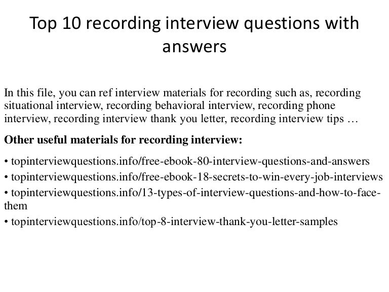 Top 10 Recording Interview Questions With Answers top-10-recording-interview-questions-with-answers
