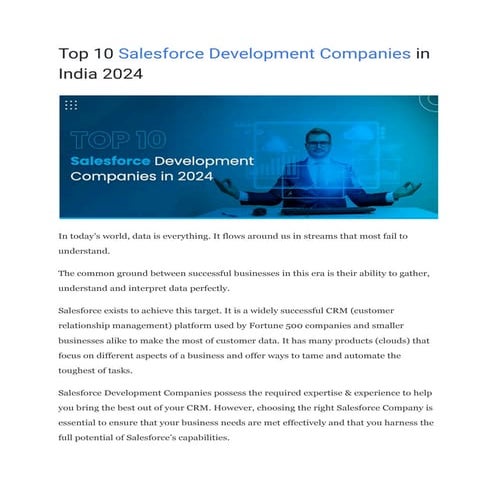 Top 10 Salesforce Development Companies Pdf