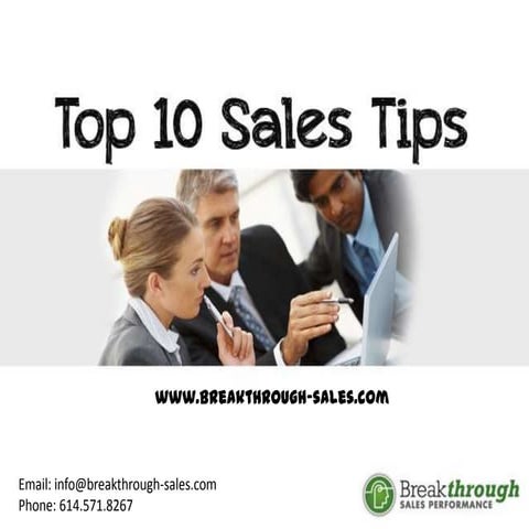 Top 10 sales tips | PPT