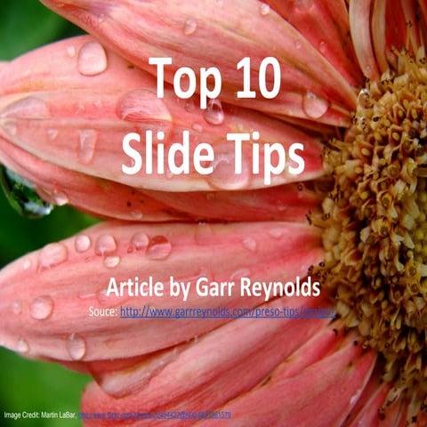 Top Ten Slide Tips Presentation | PPTX