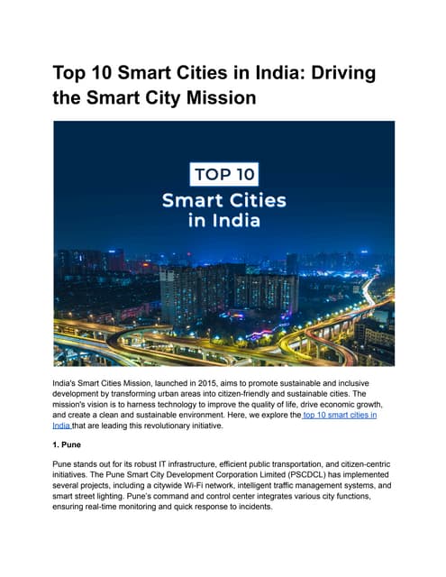 SMART CITY CASE STUDY | PPT