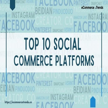 Top 10 Social Commerce Platforms | PDF