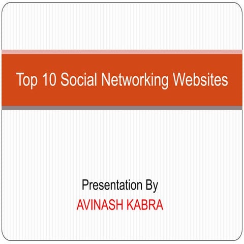Top 10 social networking websites | PPTX