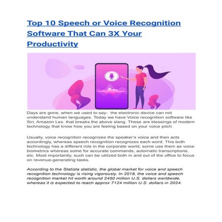 10 World’s Leading Speech or Voice Recognition Software That Can 3X ...