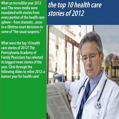 Top 10 Health Care Stories of the Year | PDF