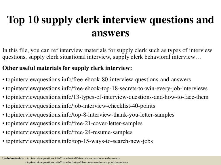 Top 10 Supply Clerk Interview Questions And Answers top-10-supply-clerk-interview-questions-and-answers