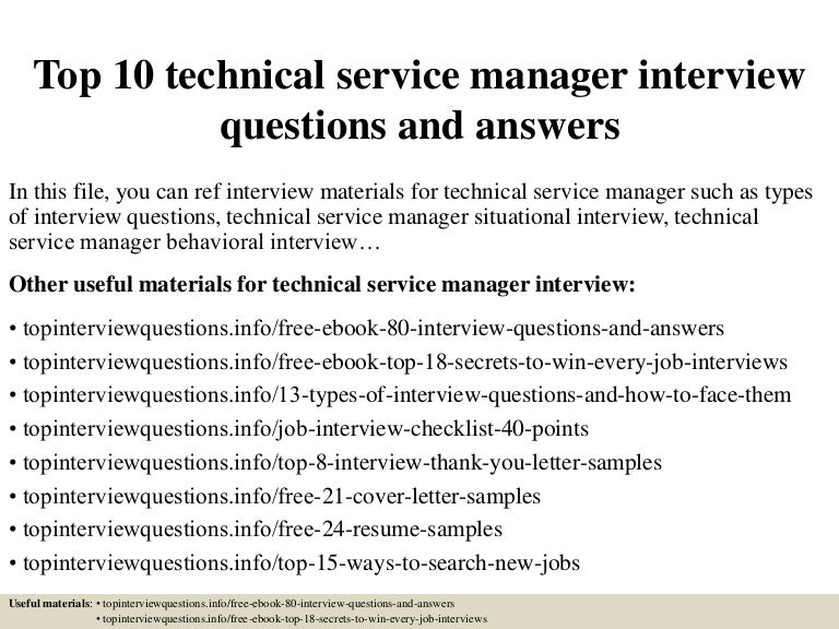 Top 10 Technical Service Manager Interview Questions And Answers top-10-technical-service-manager-interview-questions-and-answers