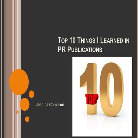 Top 10 Things I Learned In Publications | PPTX | Desktop Publishing ...