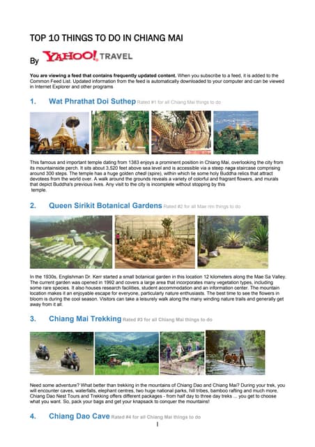 Chiang mai-travel-guide | PDF