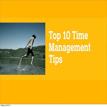 Top 10 Time Management Tips | PDF