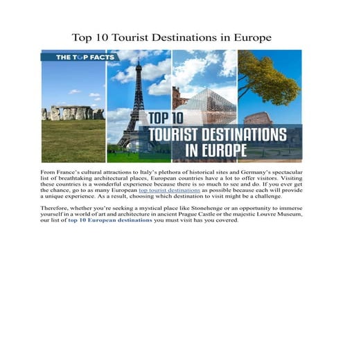 Top 10 Tourist Destinations in Europe.pdf