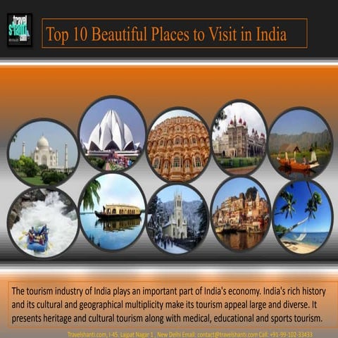 Top 10 tourist destinations in india | PPTX