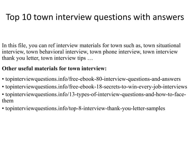 Top 10 municipal interview questions with answers | PPTX