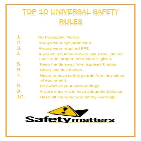Top 10 Universal Safety Rules | DOCX