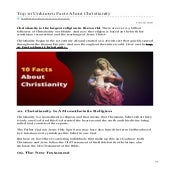 Top 10 unknown facts about christianity